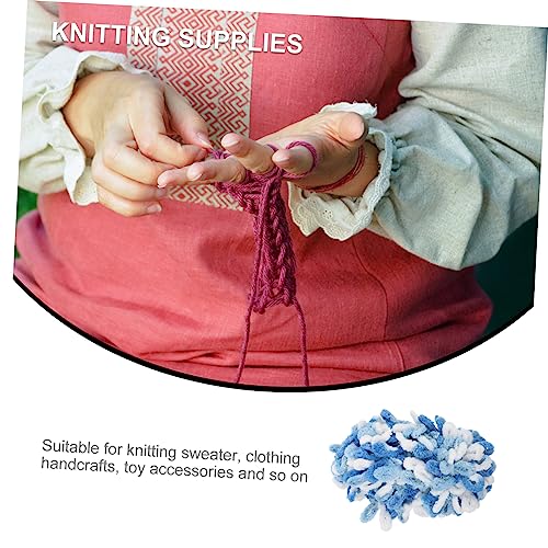 CRAFTHROU 1 Roll Polyester Loop Yarn Knitting Wool Sweater Yarn Chunky Arm Knitting Vegan Yarn Thick Wool Yarn Hand Chenille Yarn Chunky Wool Yarn Fancy Knitted Blanket 100% Polyester Fiber