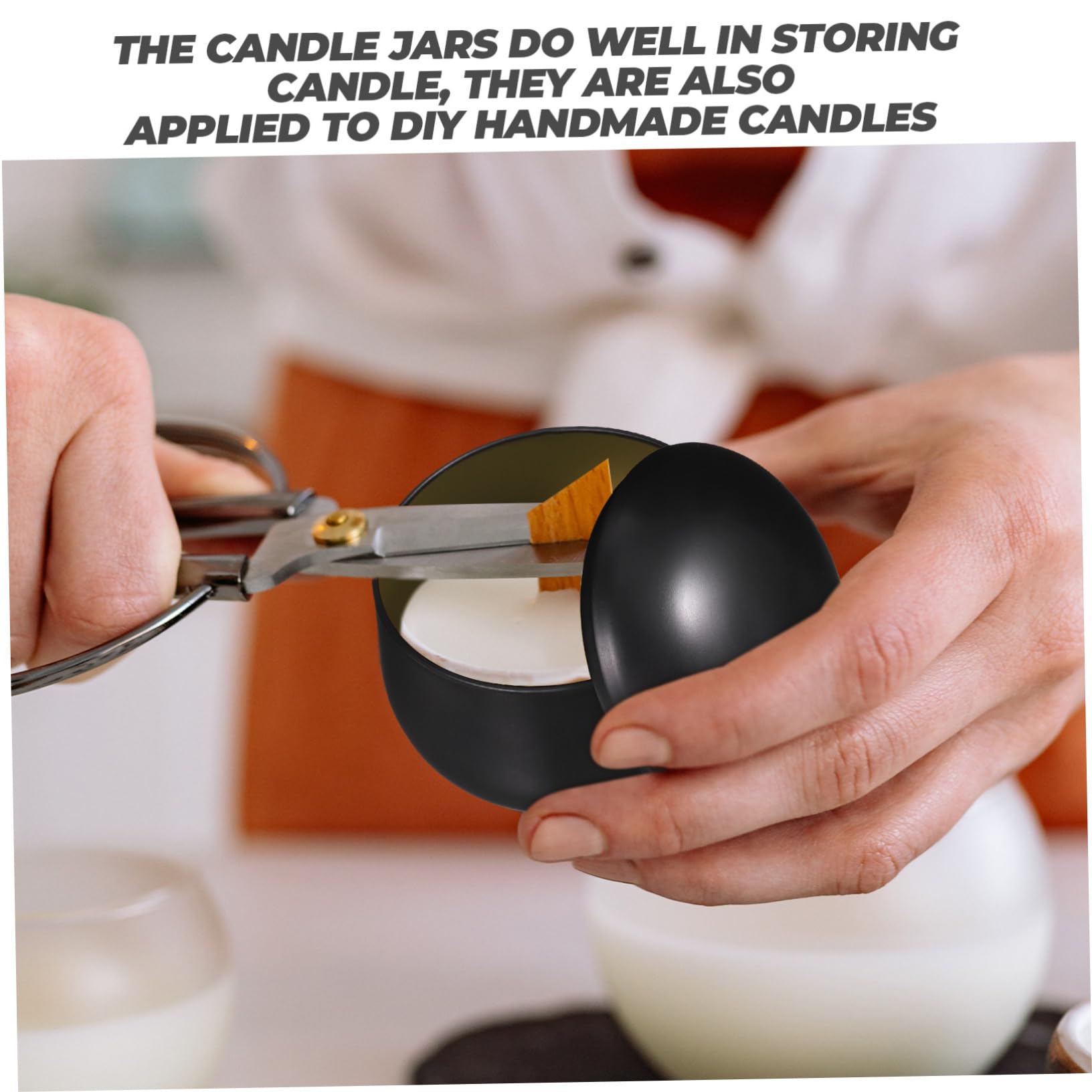 Anneome 12pcs Empty Candle Tins Belly Candle Tins Lids Metal Candle Jar DIY Scented Candle Tins Aromatherapy Candle Small Tins Black Leak-Proof Design