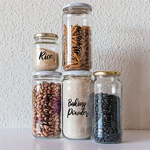 Megavava 266 Pantry Labels+15 Blank Labels 266 Kitchen Pantry Names โ Food Label Sticker, Water Resistant Pantry Labels for Containers, Jar Labels Pantry Organization and Storage