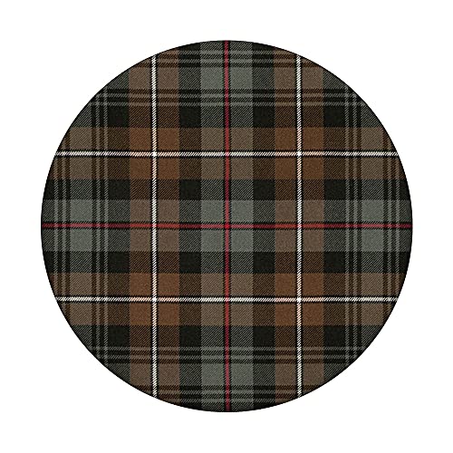 MacKenzie Weathered Brown Plaid Scottish Clan Tartan PopSockets Swappable PopGrip