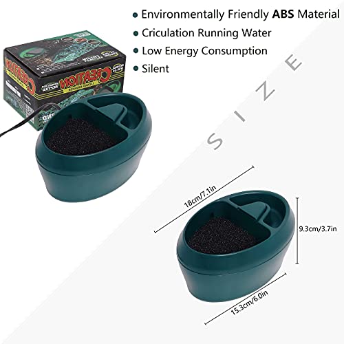Reptile Chameleon Waterfall Drinking Fountain, Food Bowl Water Cantina Dripper Feeder, Amphibians Insects Bearded Dragon Gecko Lizard Turtle Frog snake Water Dispenser by Hoqqf