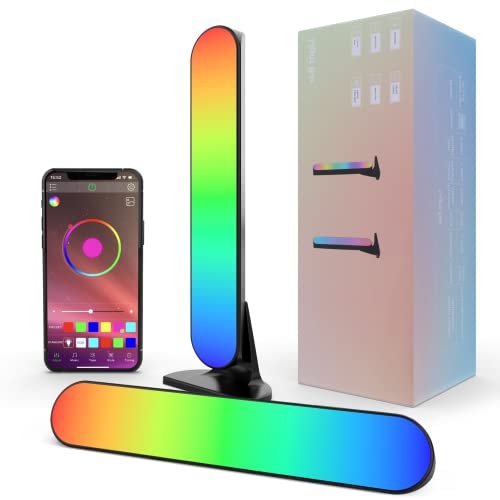 sylvwin Smart Led Light Bars,RGB Color Changing Gaming Lights with Music Sync,Ambiance Backlights with Bluetooth APP Control for TV, Gaming,PC,Party,Entertainment and Room Decoration
