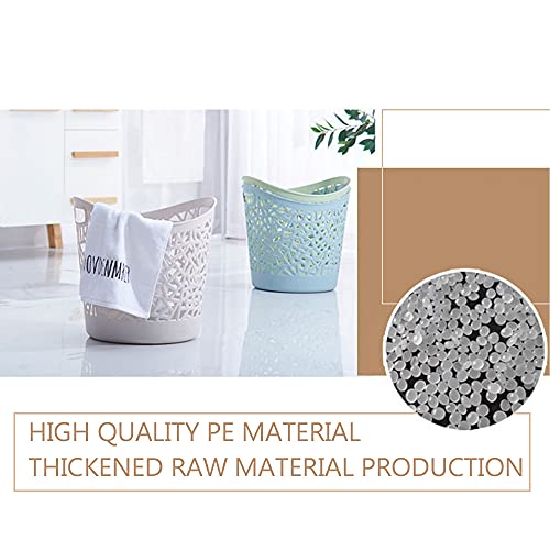 HPDEAR Laundry Hamper, PE Material Durable Hamper, Compressible and Foldable, for Dirty Cloths Storage in Bathroom (White)