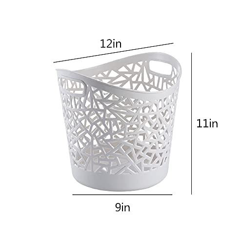 HPDEAR Laundry Hamper, PE Material Durable Hamper, Compressible and Foldable, for Dirty Cloths Storage in Bathroom (White)