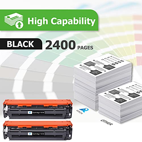 Aztech Compatible Toner Cartridge Replacement for Canon 131 131H CRG131 CRG-131 Toner Cartridge ImageClass MF8280Cw MF624Cw MF628Cw LBP7110Cw Printer Ink (Black, 2-Pack)