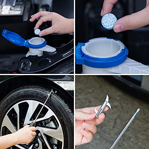 AUTODECO 24Pcs Car Wash Cleaning Tools Kit Car Detailing Set with Canvas Bag Pink Collapsible Bucket Larger Wash Mitt Towels Tire Brush Extendable Window Scraper Complete Interior Car Care Kit