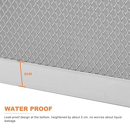 YARNOW Stainless Steel Mesh Wastebasket Trash Can Rectangular Open Top Waste Basket Bin for Home Office Kitchen (Silver)