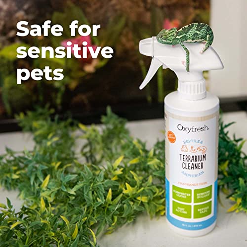 Oxyfresh Premium Terrarium Cleaner β Professional Amphibian & Reptile Terrarium Smell Eliminator β Safe & Quickly Removes Waste & Odors β Streak Free Glass β Bleach Free