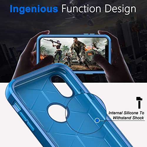 Lfurxzek for iPhone XR Case Heavy-Duty Tough Rugged Lightweight Slim Shockproof Protective Full Body Protection Shockproof Silicone Case for iPhone XR 6.1 Inch Blue