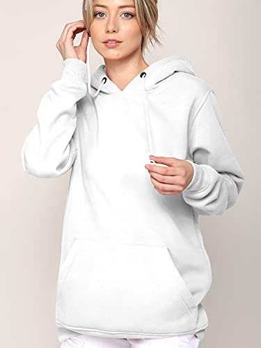 Made By Johnny WSK2375 Hoodie Hoody with Airpods Strap Anti-Lost Leash String - Compatible with Airpods Pro/2/1 M White