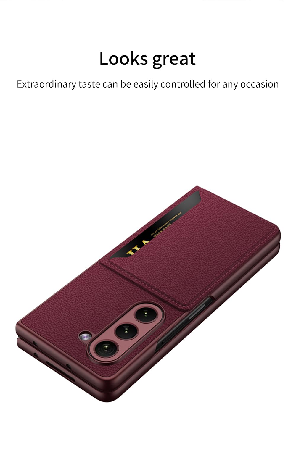 SHIEID Galaxy Z Fold 5 Wallet Case Ultra Thin Leather Samsung Fold 5 Case with 2 Card Slots Kickstand Phone Cover for Samsung Galaxy Z Fold 5 2023, Carbon Fiber Pattern
