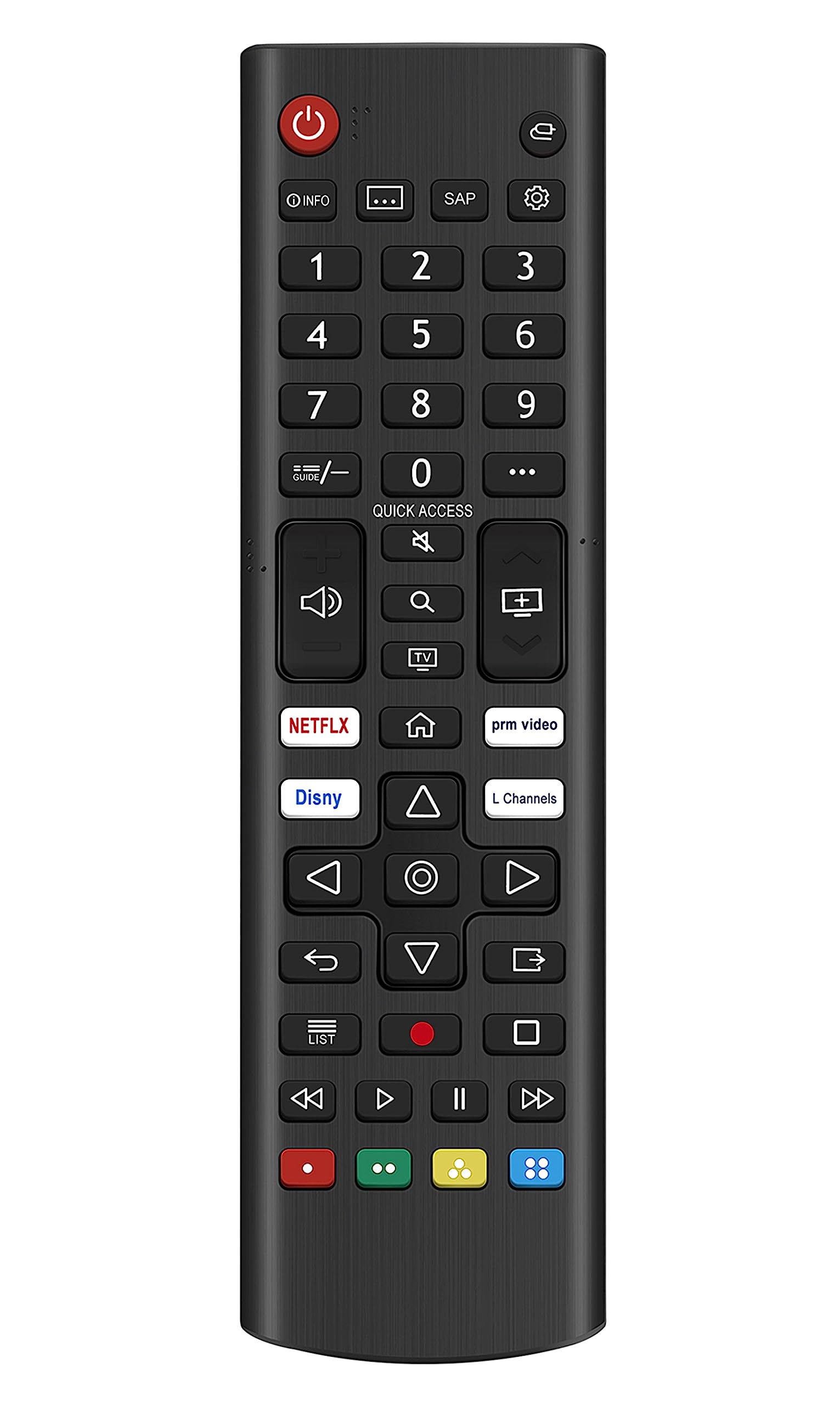 AKB76040302 Replace Remote Control Compatible with LG Full HD IPS LED TV Monitor 24LQ51OS 27LQ625S 27LQ600S-WU 27LQ600SWU 27LQ615S 24LQ520S 24LQ510S 27LQ625SPU 27LQ625S-PU.AUS 27LQ615S-PU