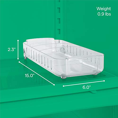 YouCopia RollOut Fridge Caddy, 6" Wide, Clear