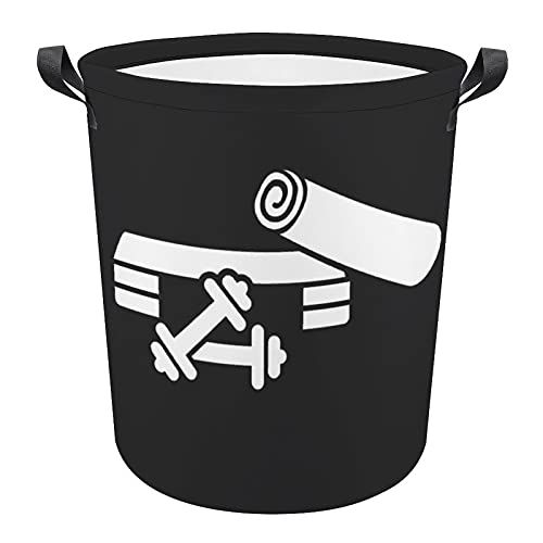 Gymnastics Fitness Gym Laundry Basket Hamper Bag Dirty Clothes Storage Bin Waterproof Foldable Collapsible Toy Organizer for Office Bedroom Clothes Toys Gift Basket