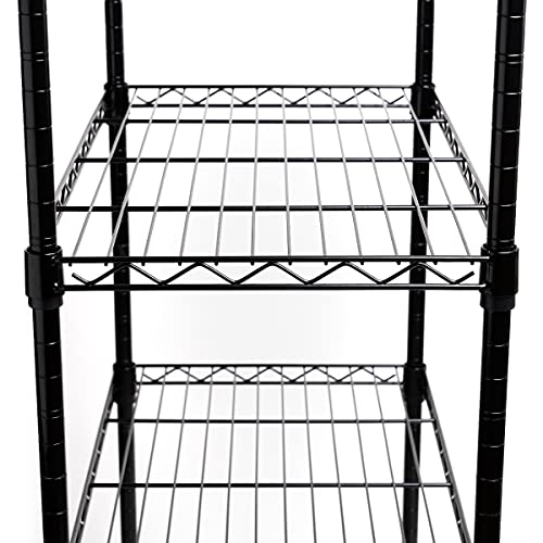 Westerly 4 Tier Household Wire Shelving Unit (13" x 23" x 48") Holds up to 600lbs