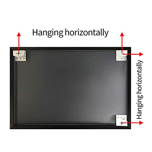 Amazon Brand β Pinzon Large Makeup Vanity Mirrors, Wall Mirror for Bathroom Living Room Bedroom, 36x24 Inch, Black