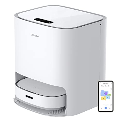 Dreametech W10 Robot Vacuum and Mop Combo, Sweeping, Mopping, Washing and Drying 4in1, White
