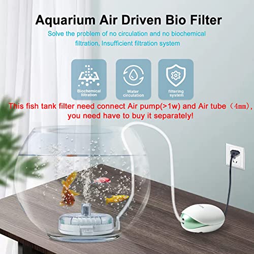 UPETTOOLS Mini Aquarium Sponge Filter,Small Internal Fish Tank Filter Sui for 2-6 Gallon Tank