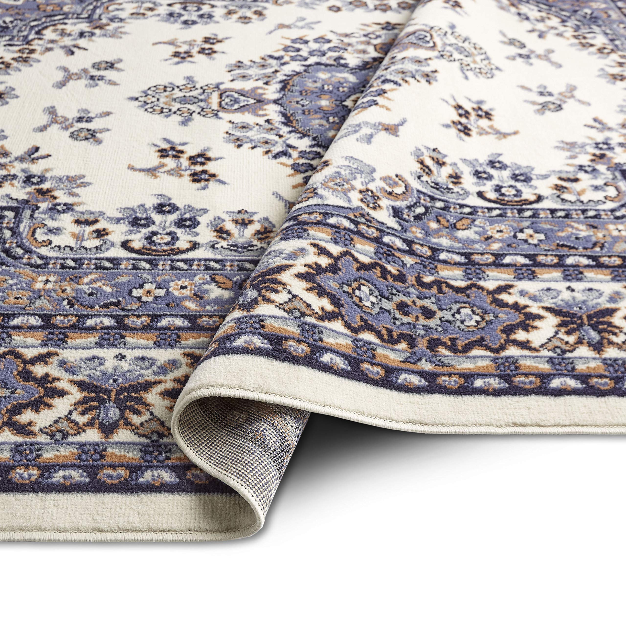 Home Dynamix Premium Sakarya Traditional Medallion Border Area Rug, Porcelain, 5'2"x7'4" Rectangle