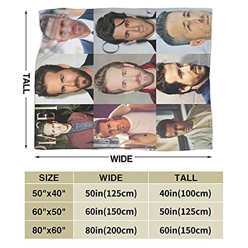 Ryan Reynolds Soft and Comfortable Warm Fleece Blanket for Sofa, Bed, Office Knee pad,Bed car Camp Beach Blanket Throw Blankets (80"x60") … (50"x40")