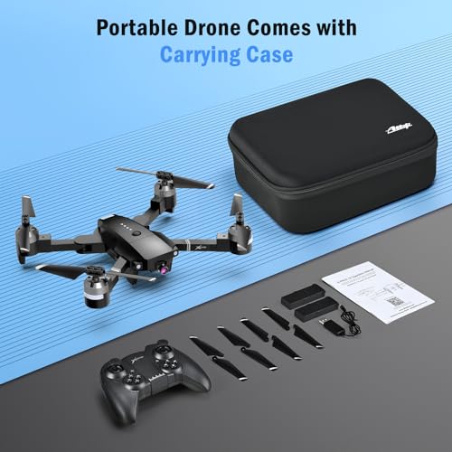 ATTOP Drone with Camera for Adults, 2K Live Video 120° Wide Angle APP-Controlled Camera Drone for Kids 8-12, Beginner Friendly with 1 Key Fly/Land/Return, Remote/Voice/Gesture/Gravity Control, FPV Drone w/ Safe Emergency Stop, 360° Flip, VR Mode, Carrying