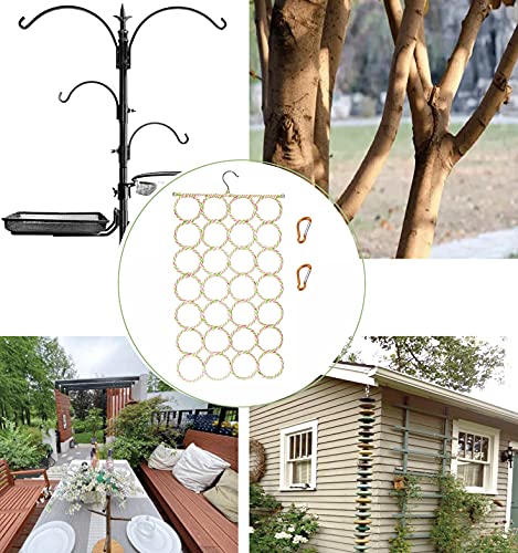 Lemengtree Parrot Swing Perch, Hanging Bird Toys Ladder Climbing Net Parakeet Cage Stand Rope for Small Parakeets, Budgies, Cockatiels, Conures, Macaws, Finches (2pc-Swing Perch), (Swing02pc)