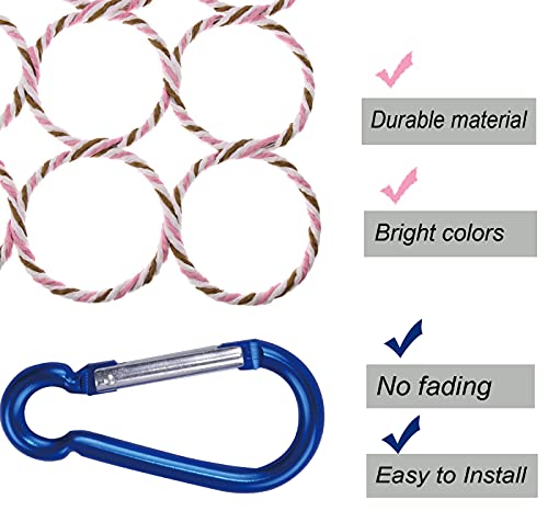 Lemengtree Parrot Swing Perch, Hanging Bird Toys Ladder Climbing Net Parakeet Cage Stand Rope for Small Parakeets, Budgies, Cockatiels, Conures, Macaws, Finches (2pc-Swing Perch), (Swing02pc)