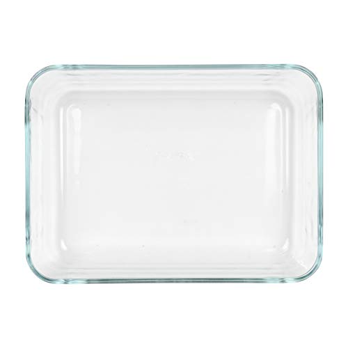 Pyrex (4 7210 Glass Dishes & (4) 7210-PC Muddy Aqua Lids