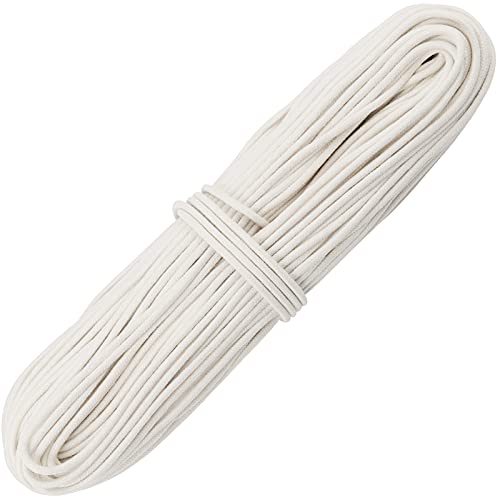 JOIKIT 1/4 Inch 328 Feet White Natural Cotton Rope, Clothesline Rope, All Purpose Braided Cord for DIY Craft Projects, Rope Basket, Potted Plants and Hanging Laundry