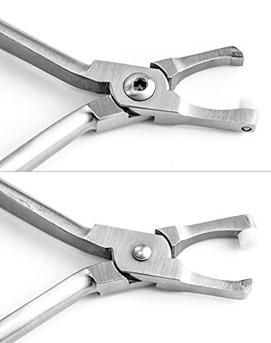 QWORK Orthodontic Bracket Removing Pliers, Stainless Steel Molar Band Remover, Forceps Dental Surgical Instrument Bracket Tools, Used for Bracket, Bands, Wire