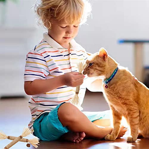 Grembeb Cat Toys Silvervine Chew Stick,Kitten Treat Catnip Toy 10Pack Kitty Natural Stuff with Catnip for Cleaning Teeth Indoor Dental Snack Interactive Exercise Hamster Chinchilla Gerbil Rabbit Bunny