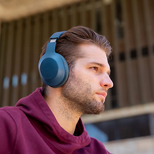 New Soul Emotion Max - Active Noise Cancelling Wireless Over-Ear Headphones with Multipoint Connection, Blue