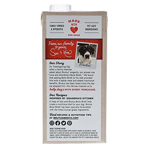 Brutus Bone Broths Chicken Bone Broth Wet Dog Food, 32 oz.