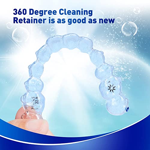 Retainer & Denture Cleaner Tablets - 4 Months Supply (120 pcs) Dental Retainers for Aligner - Mouth & Night Guards - False Teeth Whitening - Removes Odor & Plaque (120 Pcs)