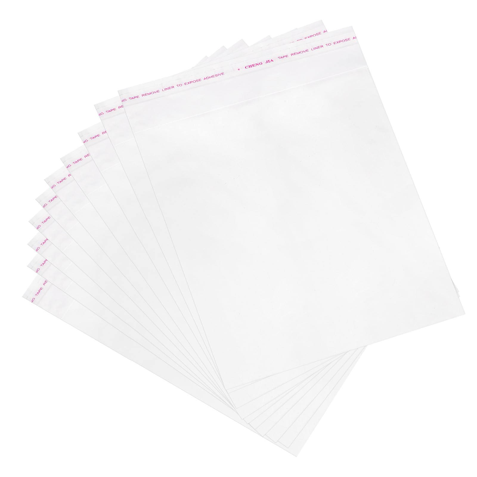 uxcell 100Pcs Clear Cello Bags, 17.7"x 12.2" Plastic Self Sealing OPP Cello Treat Bags Cello Poly Bags for Packing Cookies Candy Jewelry Gifts, Clear