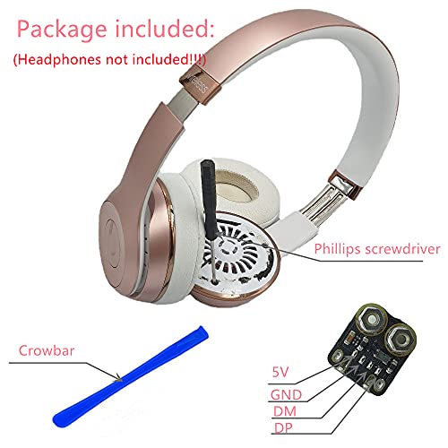Solo3 Charging Port Replacement for Beats Solo2 USB Port, Beats Solo 2 USB Charging Port, Beats Solo 3 Headphones USB Port with Repair Tools