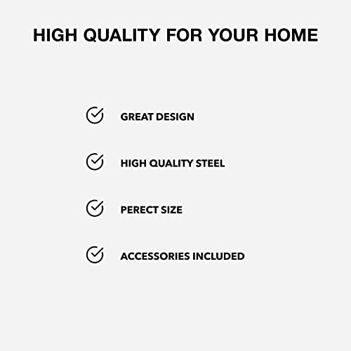 BLANCK Floating Shelves, Set of 2, Metal, Wall Mounted Shelves for Living Room, Bedroom, Bathroom, Office, Kitchen, 17β(L) x 6β(D) (White)