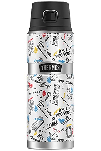 Friends Ink Pen Friends Pattern THERMOS STAINLESS KING Stainless Steel Drink Bottle, Vacuum insulated & Double Wall, 24oz