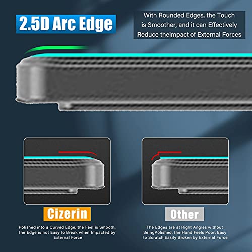 [2+2 Pack] Cizerin Tempered Glass Screen Protector for T-Mobile REVVL V+ 5G 2021 6.82 inch(T-Mobile REVVL V Plus 5G) - and Camera Lens Protector - Anti-Fingerprint - Shatter Proof - Gorilla Glass