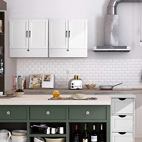 VINGLI Bathroom Medicine Cabinet 2 Door Wall Mounted Storage Cabinet Over Toilet Cabinet Bathroom Kitchen Office Floating Storage Collection Orgaznier White