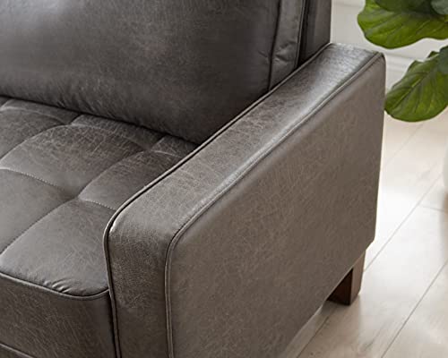 MODERION Loveseat Sofa, 70” L Sofa with Solid Wood Frame, Couches with Technology Fabric, Easy Assembly 2-seat Sofa for Living Room,Office,Small Space Dark Grey TSF21202GY