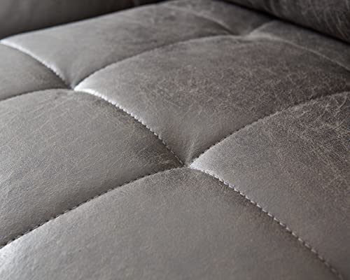 MODERION Loveseat Sofa, 70” L Sofa with Solid Wood Frame, Couches with Technology Fabric, Easy Assembly 2-seat Sofa for Living Room,Office,Small Space Dark Grey TSF21202GY