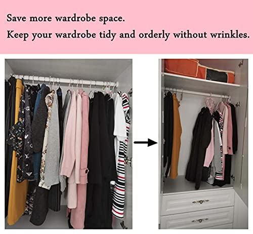 ZYDZ Closet Organizer Clothes Hangers, 6 Pack with 9 Holes Multifunctional Magic Space Saving Home Room Bedroom Organization and Storage for Wardrobe Heavy Clothes, Shirts, Pants, Dresses, Coats