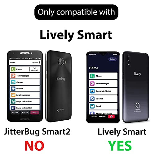 Ailiber Compatible with Lively Smart Screen Protector[2 Pack], Jitterbug Smart3 5007S Tempered Glass Film Anti-Scratch, HD Clear Case Friendly, Bubble Free Screen Protector for Jitterbug, Lively Smart