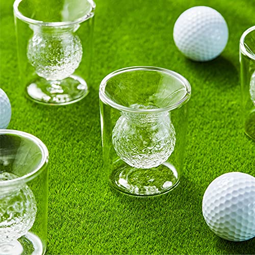 Golf Decanter Whiskey Decanter Set with 4 Golf Ball Whiskey Glasses - Unique Golf Gifts for Men - 750ML Golf Themed Liquor Decanters for Alcohol, Bourbon, Scotch, Vodka, Tequila, Wine