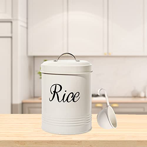 Baoblaze Metal Food Rice Storage Tin Canister 3L Container 5.9x7.5 Inch Premium