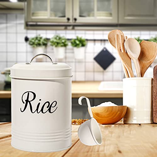 Baoblaze Metal Food Rice Storage Tin Canister 3L Container 5.9x7.5 Inch Premium