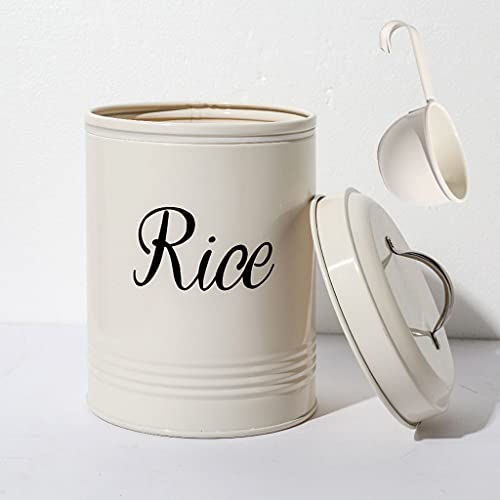 Baoblaze Metal Food Rice Storage Tin Canister 3L Container 5.9x7.5 Inch Premium