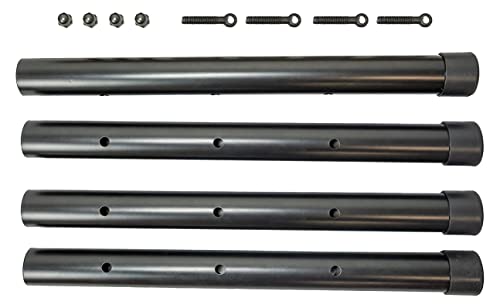 TEH SMART Table Leg Extenders for Folding Table β 4-Pack Table Risers for Straight and Bent Legs β Highly Durable Steel Construction β 16 Inches Height β Ideal for Back Pain (Black, 400x35)