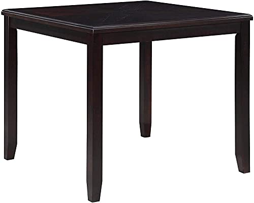 New Classic FURNITURE Gia 5-Piece Table with Four Chairs, Inch, 42" Counter Set, Ebony